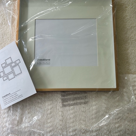 Crate&Barrel | Other | Brand New Crate Barrel Brushed Brass Frame 8x In ...
